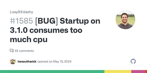 Bug Startup On 310 Consumes Too Much Cpu · Issue 1585 · Lissy93dashy · Github
