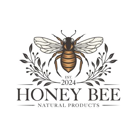 Premium Vector Vintage Label With Ink Hand Drawn Sketch Of Bumblebee