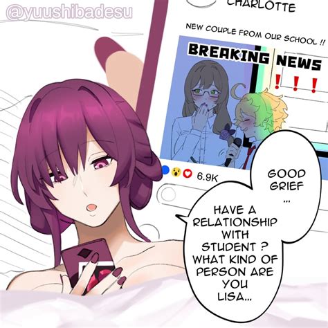 Aether Kafka And Lisa Genshin Impact And 3 More Drawn By Yuushiba