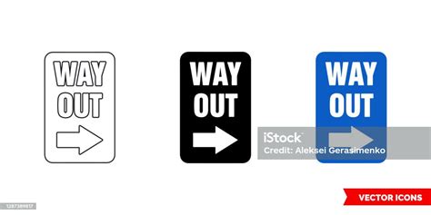 3 가지 유형의 색상 흑백 윤곽선의 오른쪽 주차 정보 기호 아이콘을 밖으로 방법 격리된 벡터 기호 기호 거리에 대한 스톡 벡터 아트 및 기타 이미지 Istock