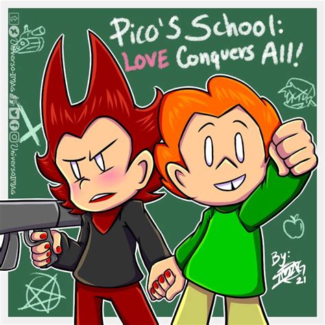 Pico X Cassandra Милые рисунки Ночь пятницы Школа