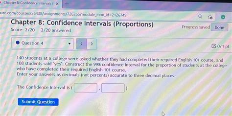 Solved Chapter 8 Confidence Intervals X Course Hero