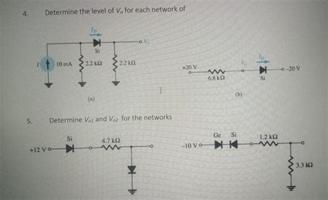 Solved Determine The Level Of V0 For Each Network Of 5