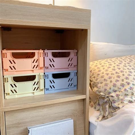 11할인 파스텔 미니 폴딩 박스 5color 접이식 다용도 수납함 정리함 바스켓