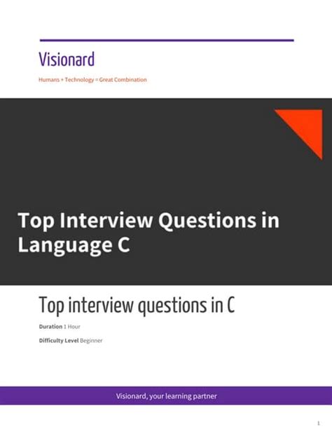 Top Interview Questions In C Pdf