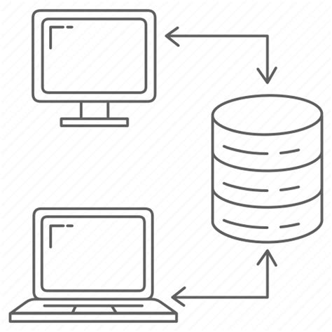 Database Connection Data Technology Server Network Computer Icon