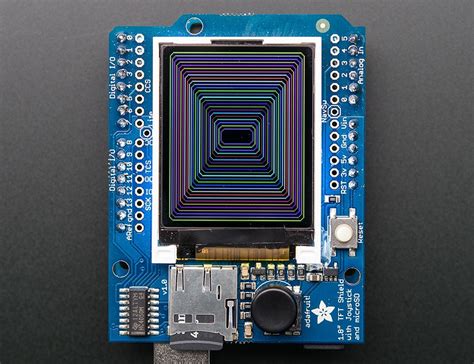 Adafruit 18 18 Bit Color Tft Shield Microsd And Joystick Lcd Grafi