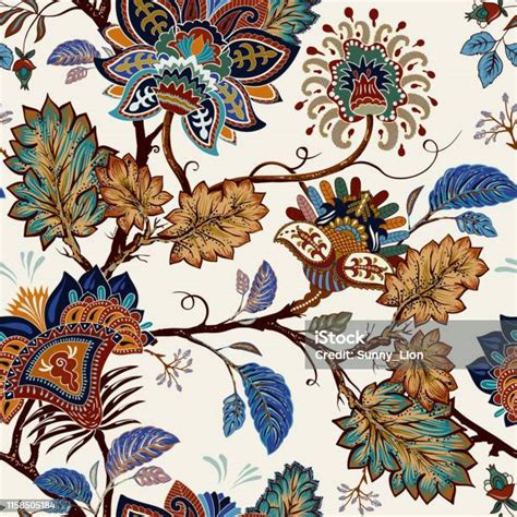 빈티지 매끄러운 패턴 프로방스 스타일의 꽃 배경입니다 양식에 일치시키는 등반 꽃입니다 직물 직물 포장지 카드 초대장 벽지 웹 장식 장식 배경 페이즐리에 대한 스톡 벡터 아트