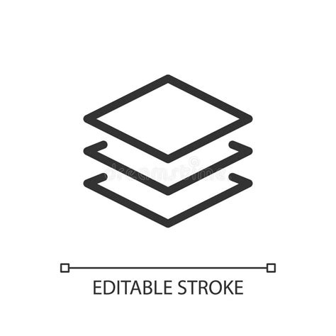 Layers Panel Pixel Perfect Linear Ui Icon Stock Vector Illustration Of Linear Instrument