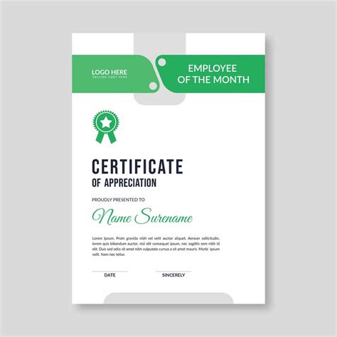 Green Certificate Layout Masterbundles