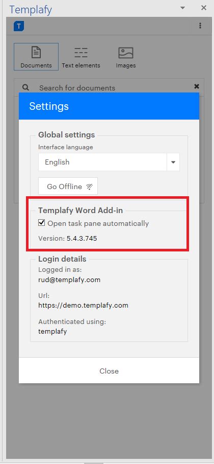 Can I Control Whether The Templafy Task Pane Automatically Opens