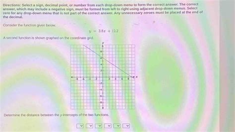 solved directions select a sign decimal point or number from each