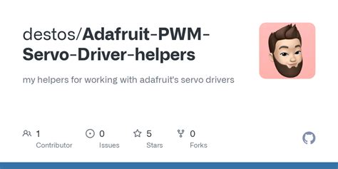 Github Destosadafruit Pwm Servo Driver Helpers My Helpers For