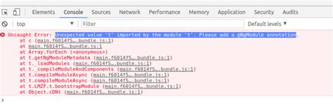 Angular 5 Error Unexpected Value T Imported By The Module T Please Add A Ngmodule