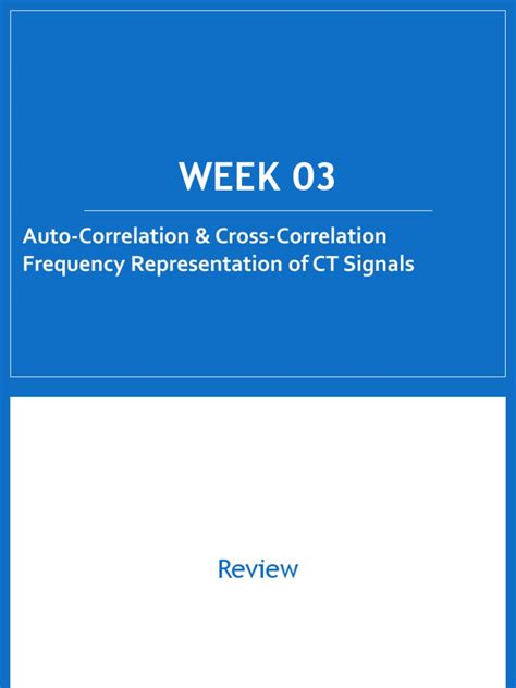 frequency analysis of signals an introduction to auto correlation