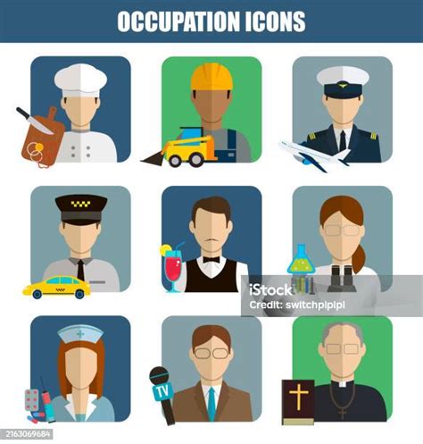 직업 아이콘 세트입니다 다양한 직업을 가진 사람들 전문 기술 세트 아바타 아이콘 벡터 5월에 대한 스톡 벡터 아트 및 기타 이미지 Istock