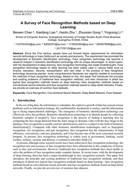 pdf a survey of face recognition methods based on deep learning