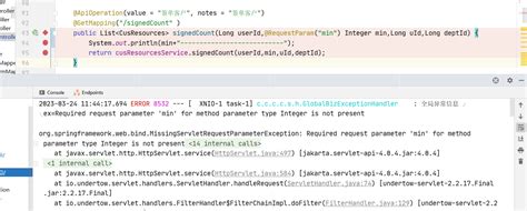 Required Reguest Parameter Min For Method Parameter Type Integer Is Not Present 秃头少女and战战 博客园