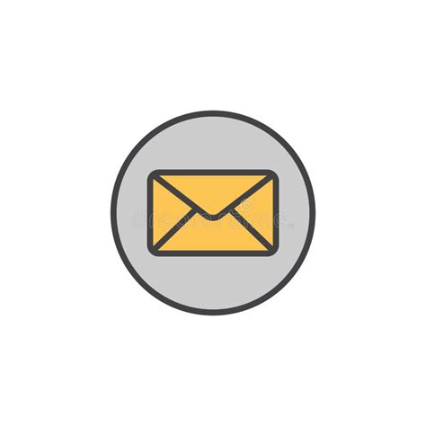 Email Button Icon In Colored Version Stock Vector Illustration Of