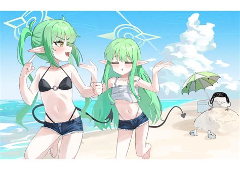 Mr Lazy Doodle Sensei Blue Archive Hikari Blue Archive Nozomi Blue Archive Sensei