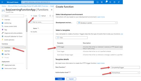 Creating Azure Function Apps In Azure Portal
