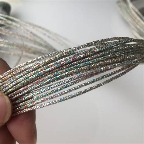 Fantastic Silver Kumihimo Cord With Iridescent Melange Tint Japanese Kumihimo Cord “edo Uchi