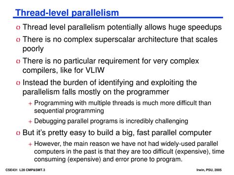 Ppt Exploring Multithreaded Architectures And Parallelism Powerpoint