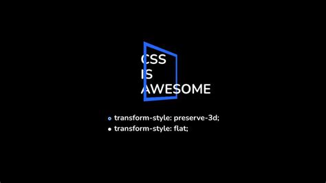 Transform Style Preserve 3d