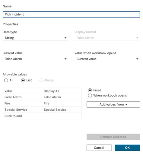How To Select A Parameter Value On A Chart Without Everything Greying