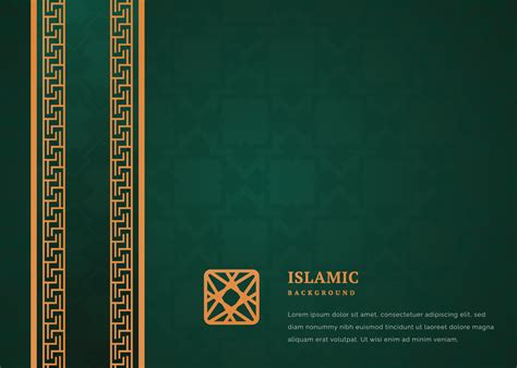 Green Minimal Islamic Geometric Pattern Design Greeting Card 17125285