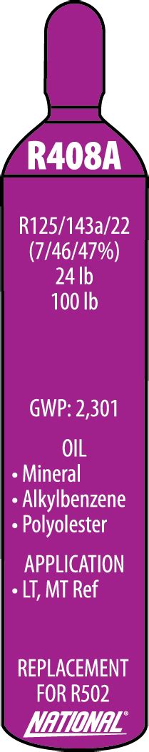 Refrigerant Products R 408a Hcfc National Refrigerants Inc