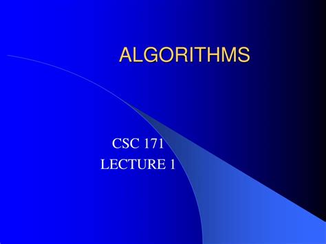 Ppt Algorithms Powerpoint Presentation Free Download Id797428