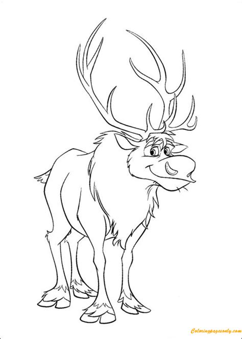 Sven From Frozen Coloring Page Free Printable Coloring Pages