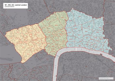 Best Maps Of Central London Postcode Districts W1 Wc Ec Including