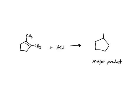 Solved The Structural Formula For The Major Product Of The Reaction Shown Is Ch3 Cl2
