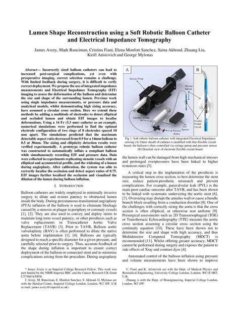 Lumen Shape Reconstruction Using A Soft Robotic Balloon Catheter And Electrical Impedance