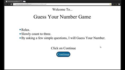 Guess Your Number Game Magic Internet Game Youtube