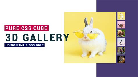 Pure Css Cube 3d Gallery Using Html And Only Css Creative 3d Cube