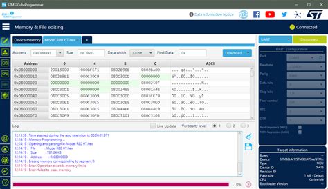 Solved Stm32cubeprogrammer Failure Stmicroelectronics Community