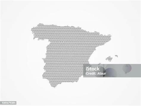 디지털 국가 의미와 기술 밝은 배경에 이진수 또는 숫자를 사용 하는 스페인 벡터 지도 일러스트 레이 션 0명에 대한 스톡 벡터 아트 및 기타 이미지 Istock