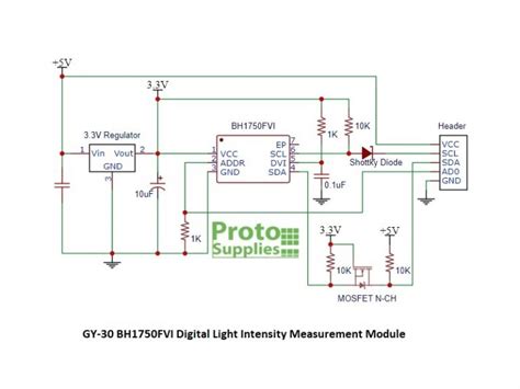 gy 30 bh1750fvi digital ambient light intensity sensor module