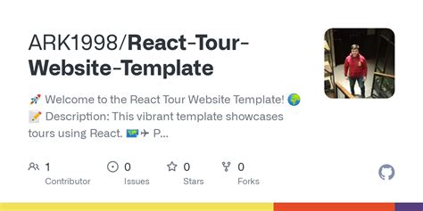 GitHub ARK React Tour Website Template Welcome To The React Tour Website Template