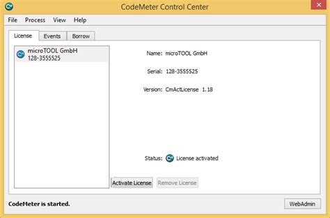 Installing Licenses Via The Wibu CodeMeter Manual MicroTOOL Hilfeseiten