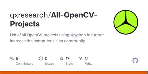 Github Qxresearchall Opencv Projects List Of All Opencv Projects Using Python To Further