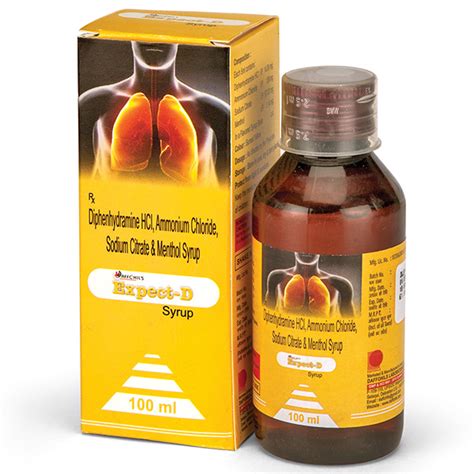 Expect D Syp Each 5 Ml Contains Diphenhydramine Hcl Ip 1408mg