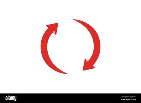 Red Circular Arrows Icon For Reload And Refresh Symbol Stock Vector Image And Art Alamy