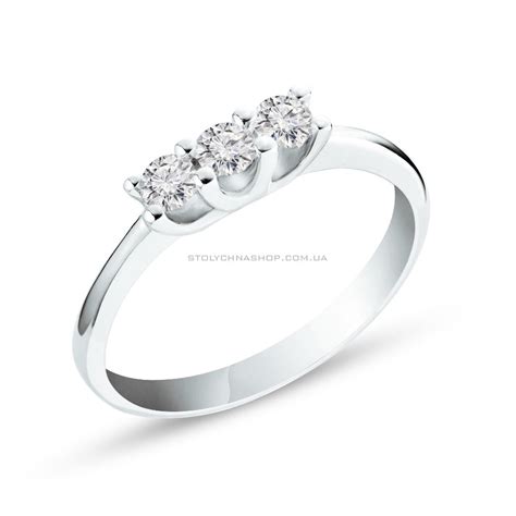 Золота каблучка з діамантами арт К041017б