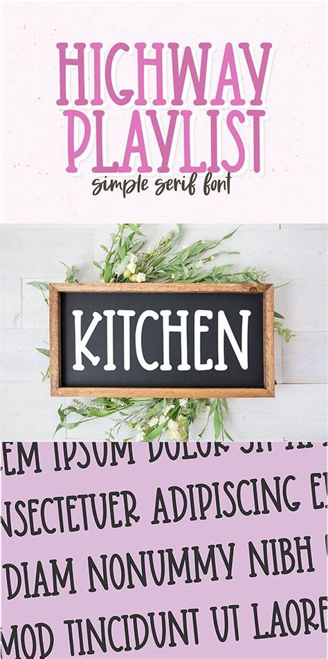 INSTANT OTF DOWNLOAD Highway Playlist Bold Serif Font Monogram Procreate Font Basic Font