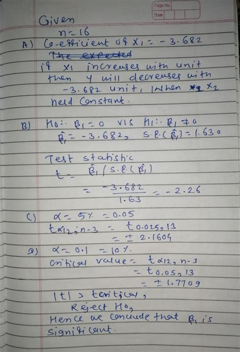 Exhibit 15 6 Below You Are Given A Partial Excel Output Based On A