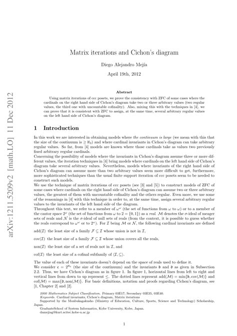 Pdf Matrix Iterations And Cichons Diagram